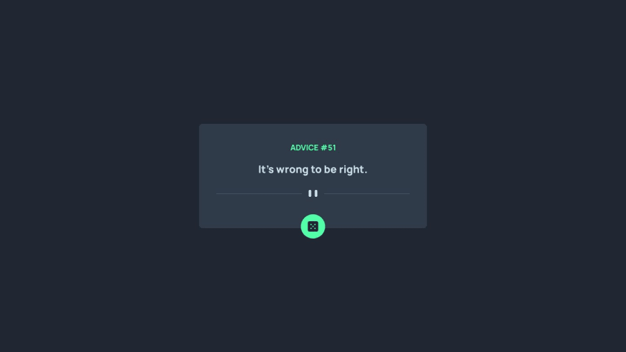 Frontend Mentor Advice Generator App Using React And Tailwind Css