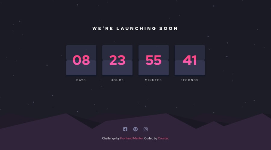 Frontend Mentor Countdown Timer Coding Challenge Solution 6999
