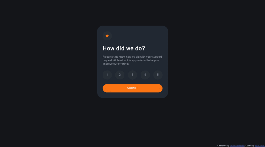 Frontend Mentor Interactive Rating Component Using Html Sass Js And Parcel Coding Challenge