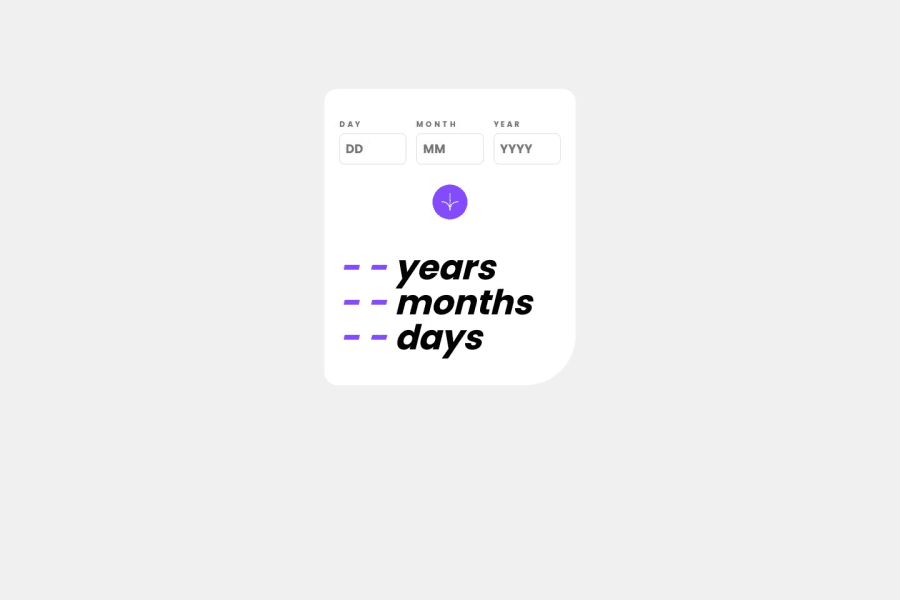 Frontend Mentor A Functional Age Calculator App Using Html Css Scss And Javascript Coding
