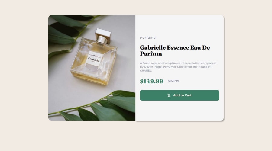 Frontend Mentor Product Card Coding Challenge Solution