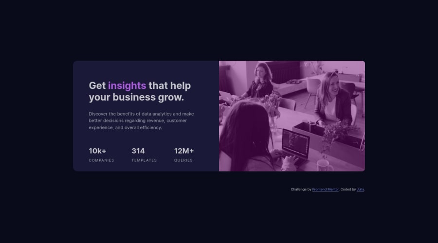 Frontend Mentor Stats Preview Card With Grid And Flexbox Corrected Coding Challenge Solution