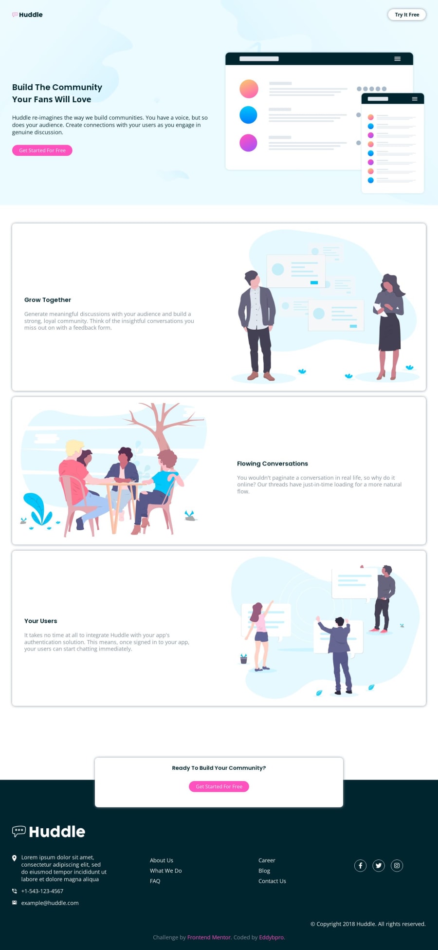 Frontend Mentor Responsive Css Grid Flex Box Media Query Semantic Tags Coding Challenge