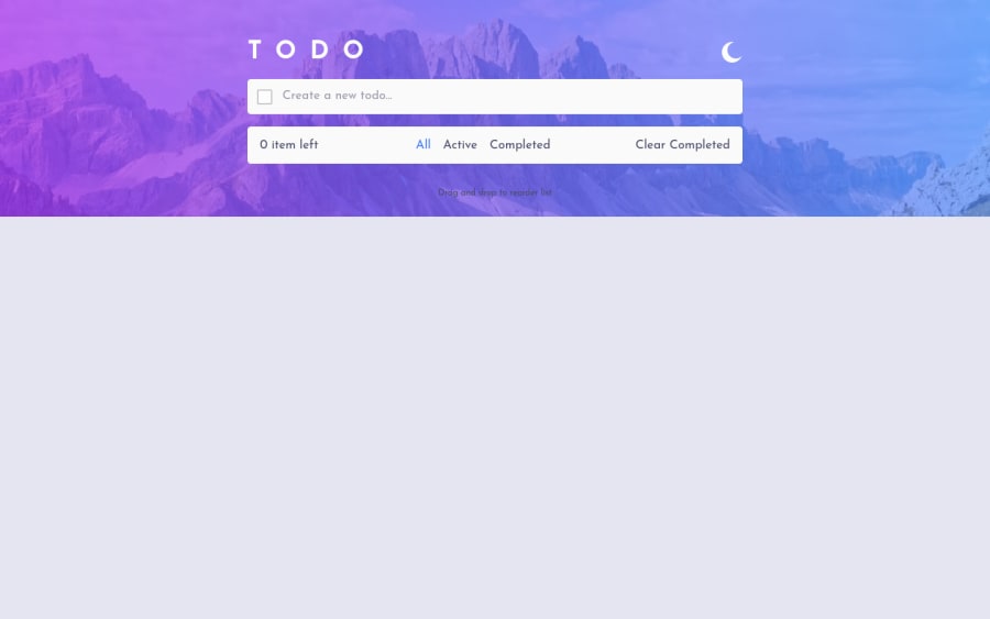 Frontend Mentor To Do App Created Using React Scss Beautiful D N D
