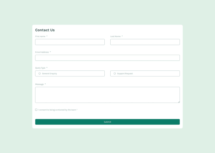 Frontend Mentor | First form using html, css and javascript coding challenge solution