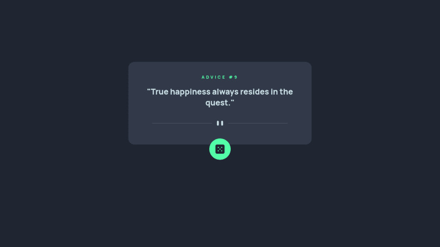 Frontend Mentor Advice Generator Using Bem And Async Await To Consume Api Coding Challenge