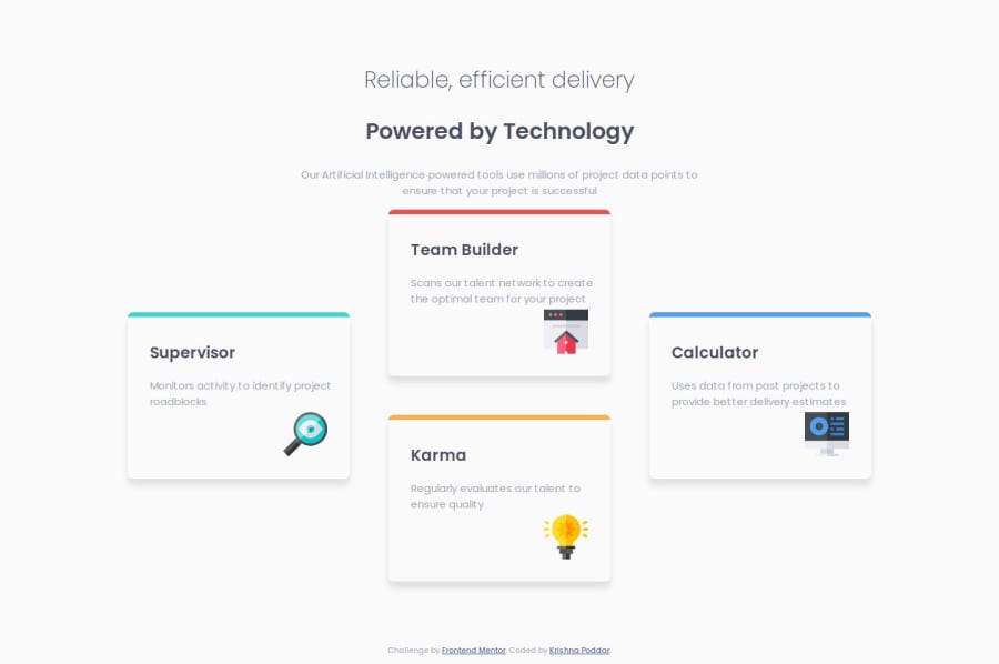 Frontend Mentor Responsive Four Card Template Using Html And Css