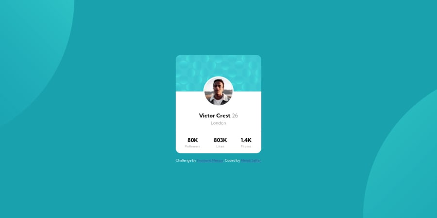 Frontend Mentor Profile Card Using Grid For Centering The Avatar Coding Challenge Solution