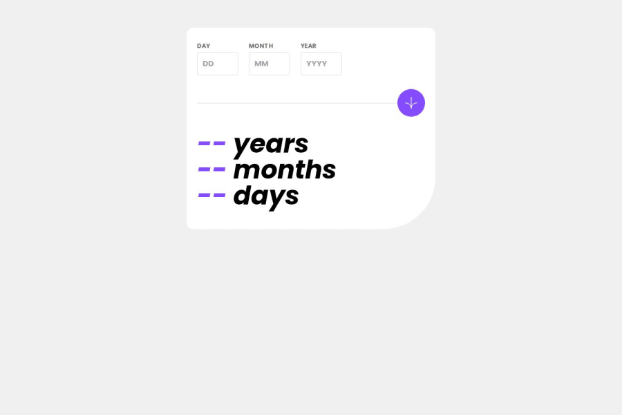 Frontend Mentor Age Calculator Solution Coding Challenge Solution