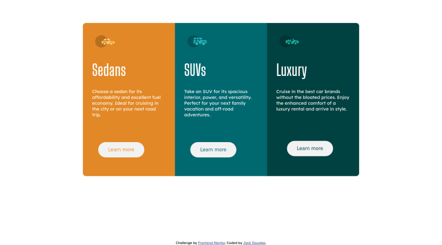 Frontend Mentor Html And Css 3 Card Challenge Coding Challenge Solution