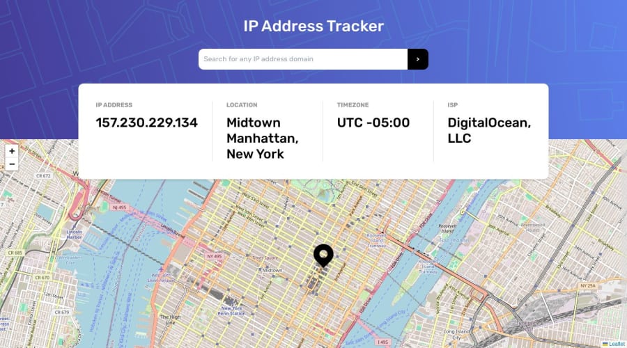Frontend Mentor Ip Address Tracker Astro React Coding Challenge
