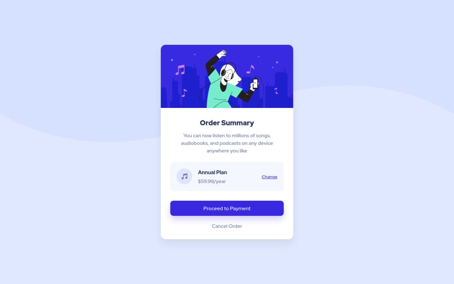 Frontend Mentor Order Summary Card Component Html And Css Coding Challenge Solution