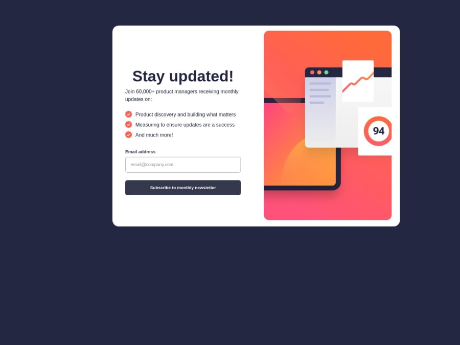 Frontend Mentor Responsive Page 375px Mobile 1440px Desktop With