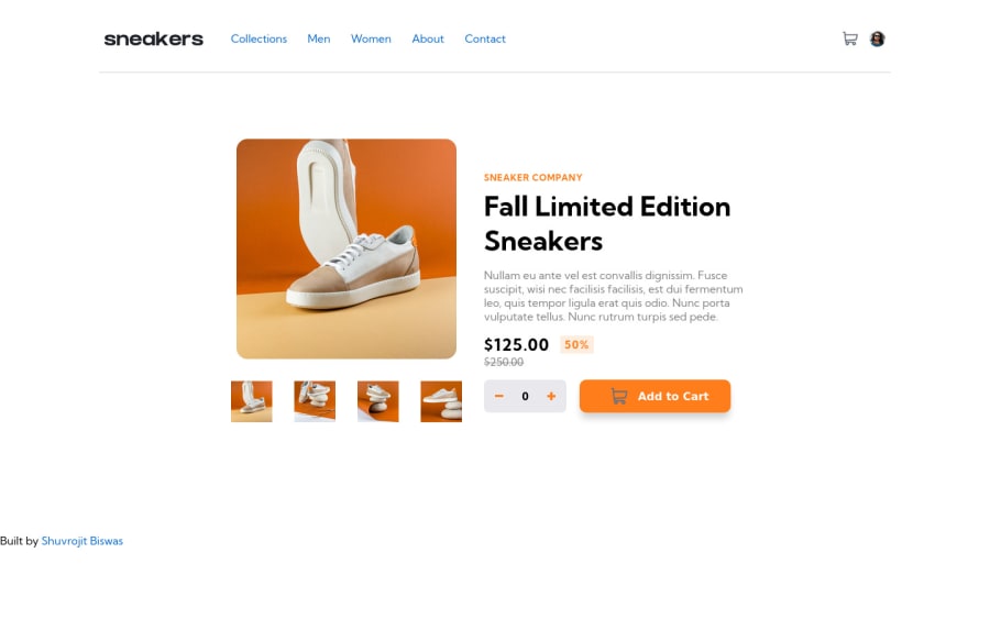 Frontend Mentor Ecommerce Product Page Using Typescript Vite React