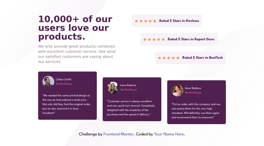 Frontend Mentor Responsive Social Proof Using Css Grid Coding