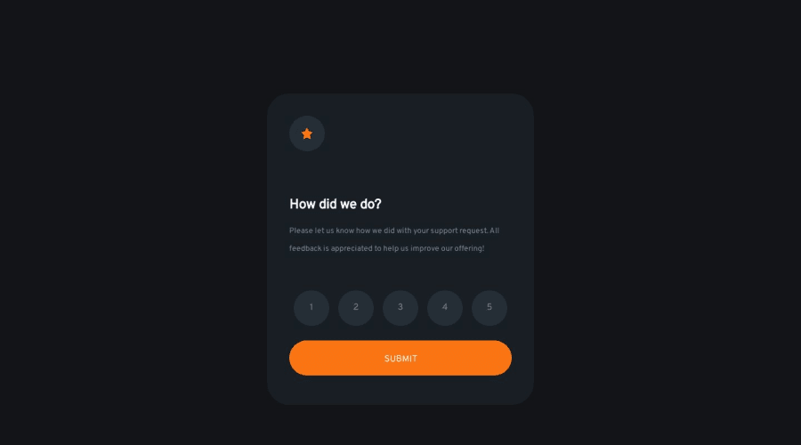 Frontend Mentor Responsive Rating Page Using Html Css And Js Coding 4119
