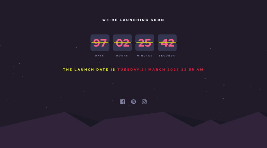 Frontend Mentor Countdown Timer With A Flip Animation Js Coding