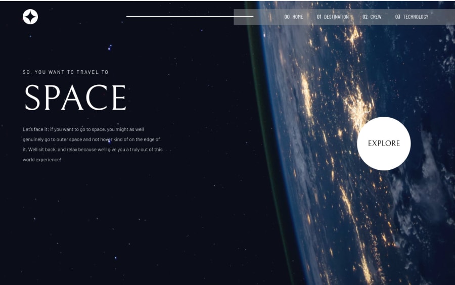 Frontend Mentor Space Tourism Coding Challenge Solution