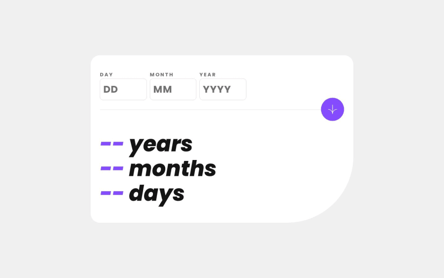 Frontend Mentor Age Calculator Coding Challenge Solution