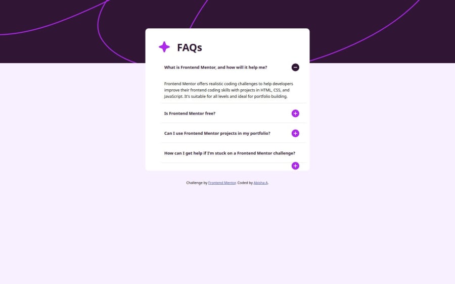 Frontend Mentor Responsive Faq Accordion Page Using Html Css And Javascript Coding Challenge