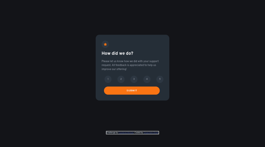 Frontend Mentor Interactive Rating Card Coding Challenge Solution