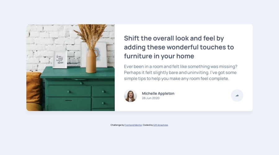 Frontend Mentor Responsive Preview Card Using Html Css And
