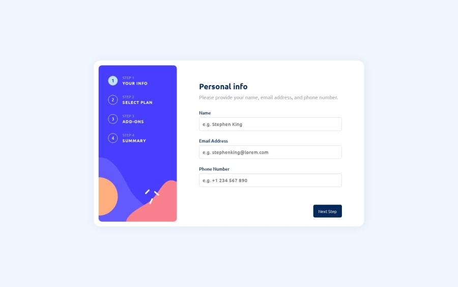 Frontend Mentor Multi Step Form Using React And React Router Coding 7559
