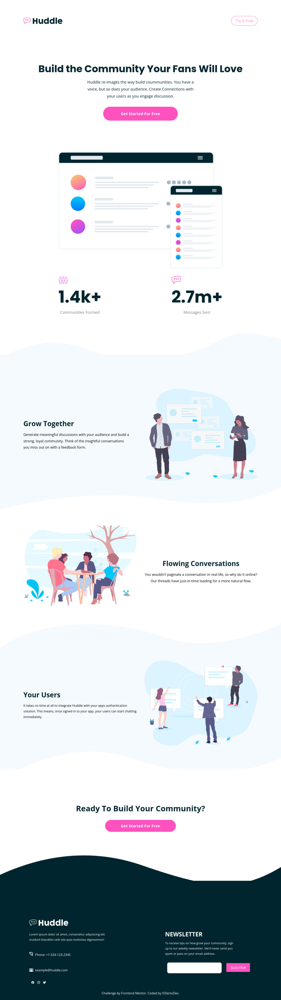 Frontend Mentor Responsive Landing Page With Html Scss Js Git Coding Challenge Solution