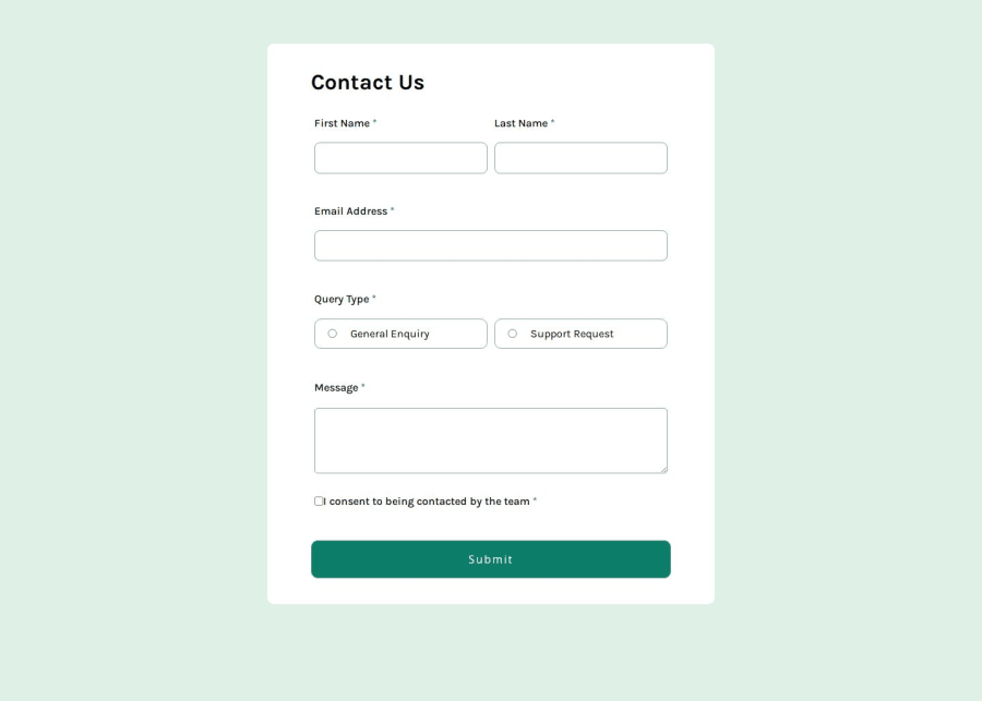 Frontend Mentor Done With Vite And React Hook Form Coding Challenge