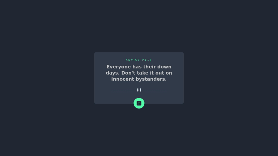 Frontend Mentor Advice Generator Using React Coding Challenge Solution