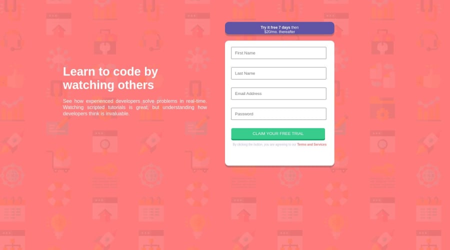 Frontend Mentor Intro Component With Sign Up Form Coding Challenge