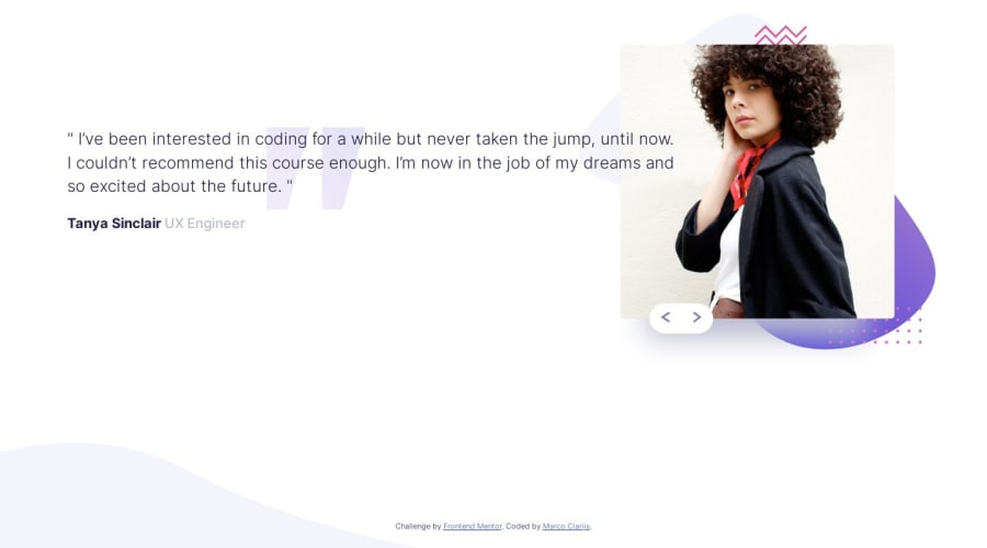 Frontend Mentor React Js Responsive Testimonials Slider Coding