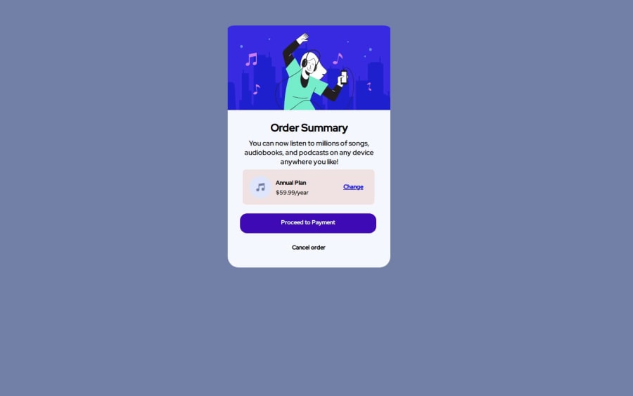 Frontend Mentor Order Summary Component Css Box Model Coding Challenge Solution 7797