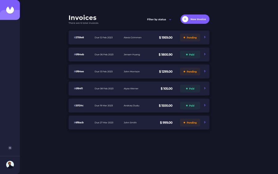 Frontend Mentor Full Stack Mern Invoice App Coding Challenge Solution