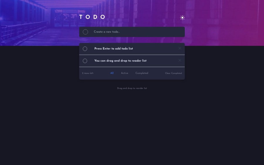 Frontend Mentor Todo App Use Vite React Tailwindcss Coding Challenge Solution