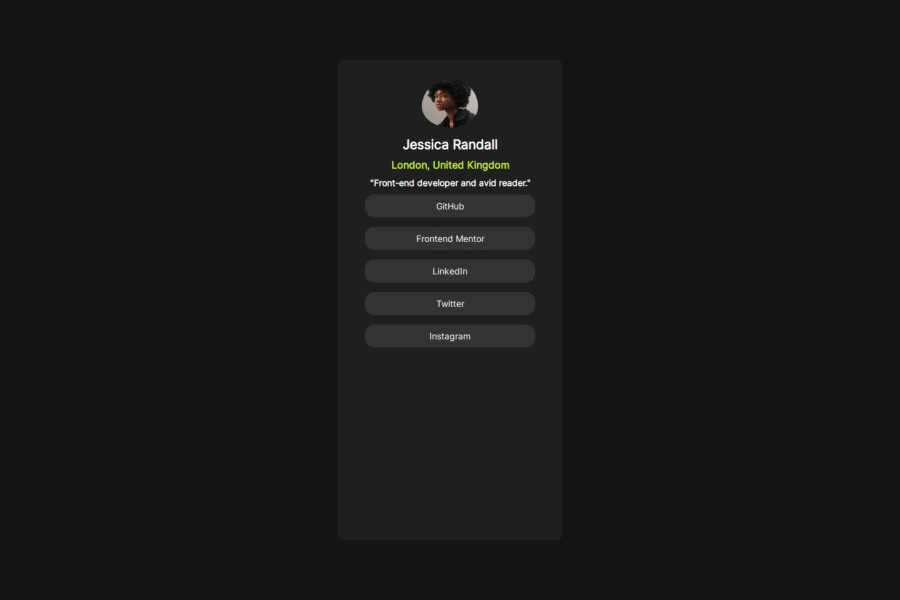 Frontend Mentor Responsive Linktree Designed Using Only Html And Css Coding Challenge Solution