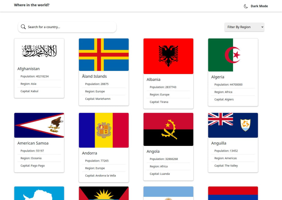 Frontend Mentor Rest Countries Api With Colour Themes Switcher Using