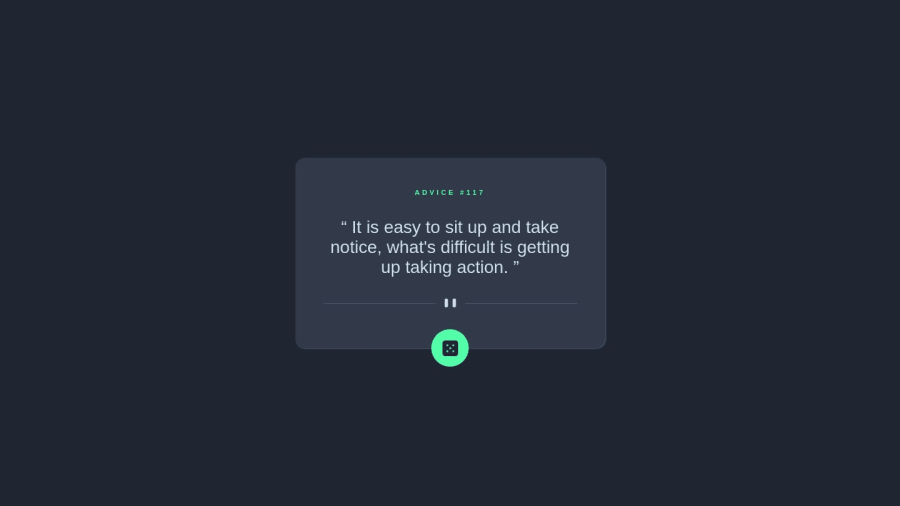 Frontend Mentor Advice Generator App With Html Css Js And Api Coding Challenge Solution