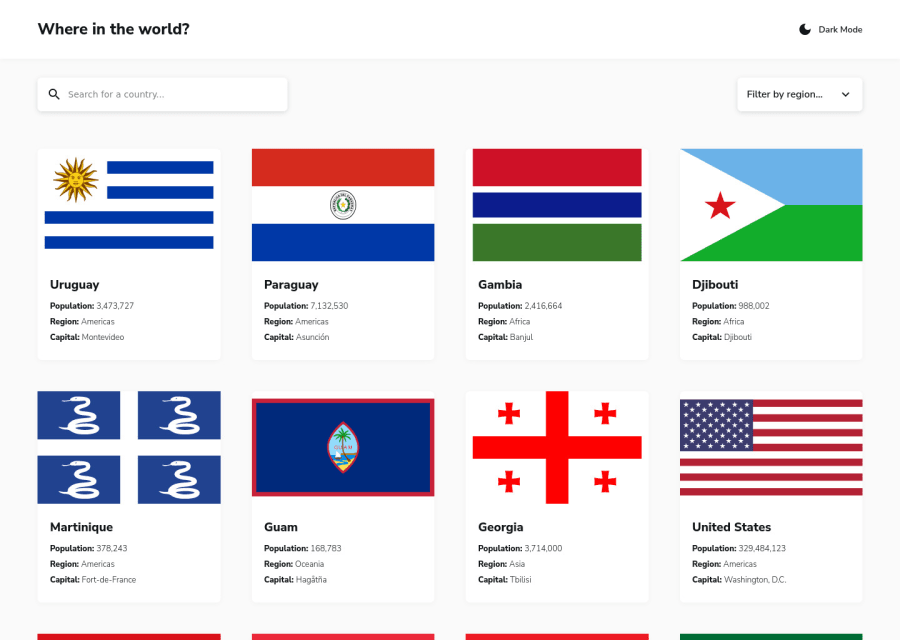 Frontend Mentor Countries Database Created With Angular Coding Challenge Solution