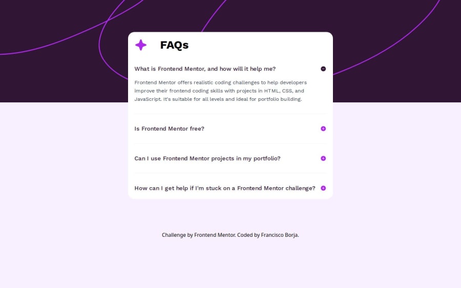 Frontend Mentor | FAQs accordion coding challenge solution Frontend Mentor | FAQs accordion coding challenge solution