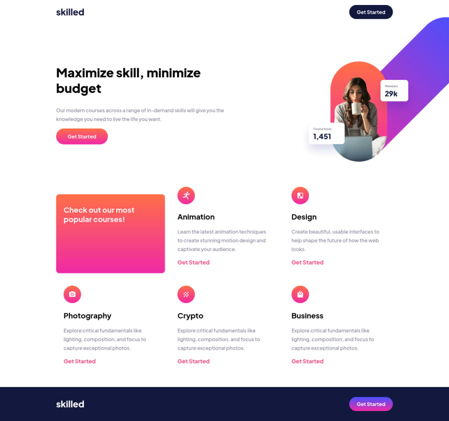Frontend Mentor Responsive Landing Page Using Css Grid And Sassscss Coding Challenge Solution