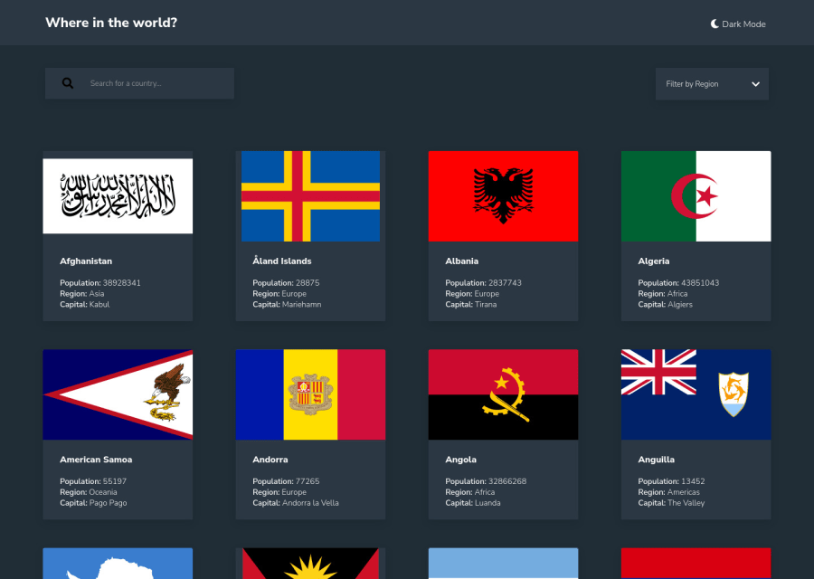 Frontend Mentor Rest Countries Api With Dark Mode Switcher React Coding Challenge Solution