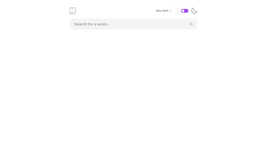 Frontend Mentor Dictionary Web App With Responsive Ui Dark Mode And
