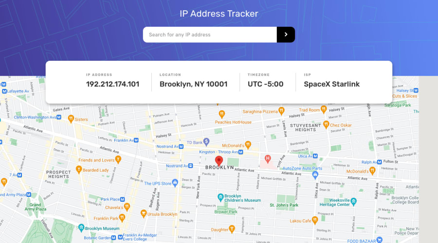 Frontend Mentor Ip Tracker App Challenge Using React Coding Challenge