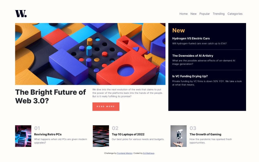 Frontend Mentor | Responsive News Homepage with Bootstrap Grid coding ... Frontend Mentor | Responsive News Homepage with Bootstrap Grid coding ...