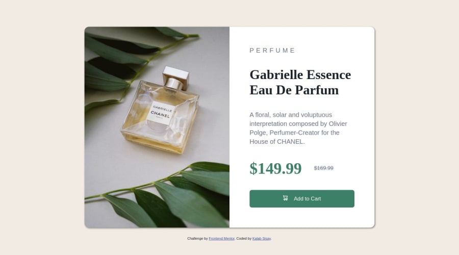 Frontend Mentor Repsonsive Product Card Using Css Flexbox Coding Challenge Solution