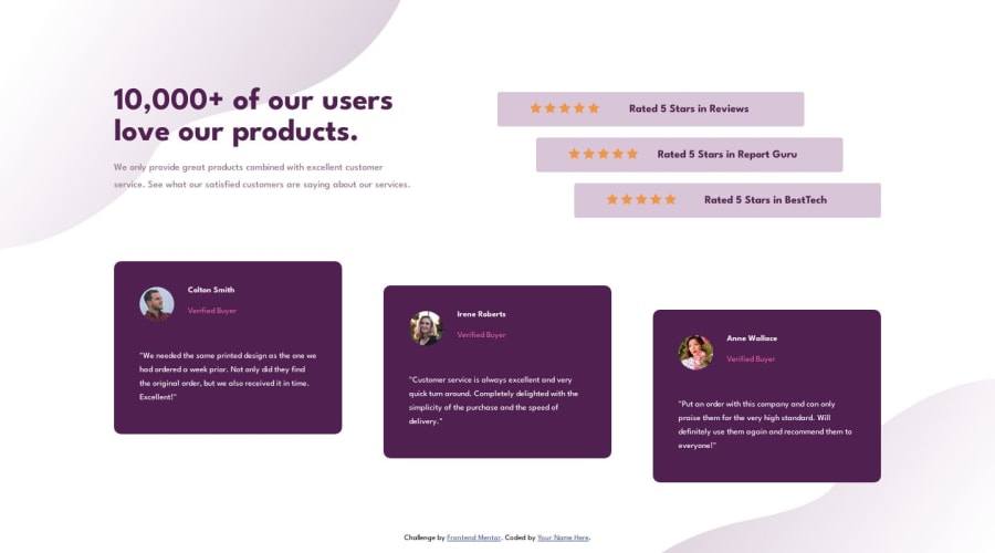 Frontend Mentor Social Proof Section Master Coding Challenge Solution