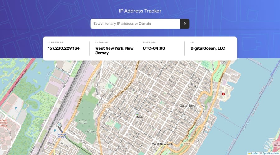 Frontend Mentor Ip Tracker Responsive Coding Challenge Solution