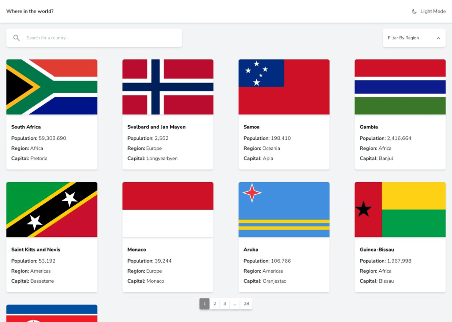 Frontend Mentor Responsive Rest Countries App Using React And