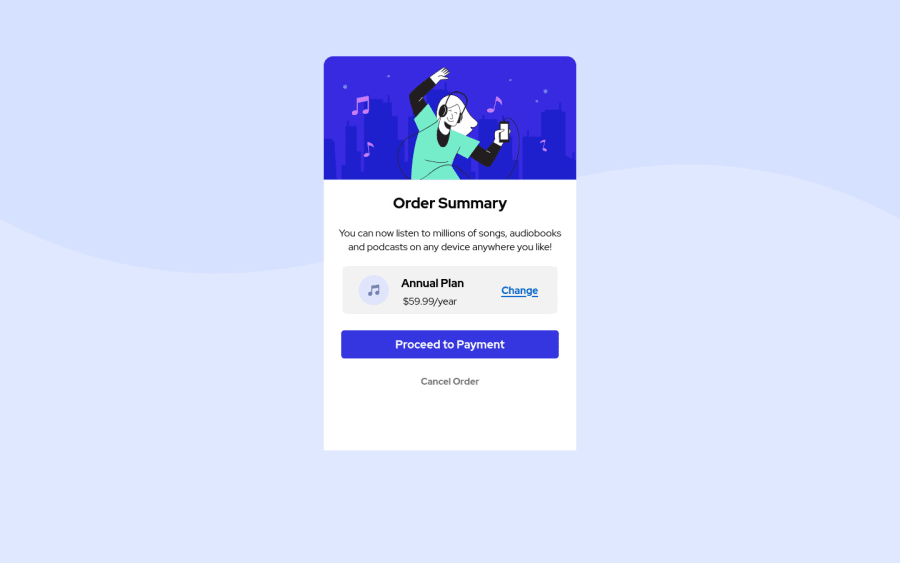 Frontend Mentor Responsive Order Summary Using Html And Css Coding Challenge Solution